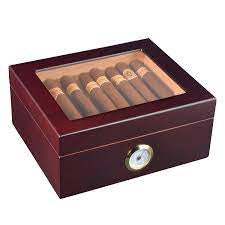 Glass Top Cigar Humidor Cigar Box – Cigars To Go & Cigars Lounge
