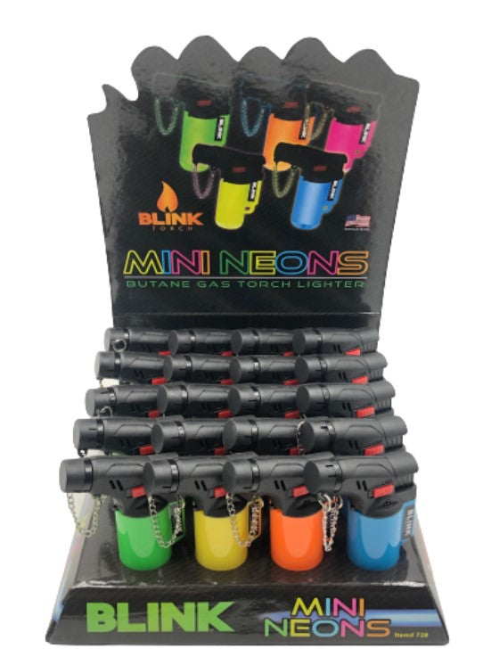 Blink Mini Neons Frosted Adjustable Flame Torch Lighters – Cigars To Go ...